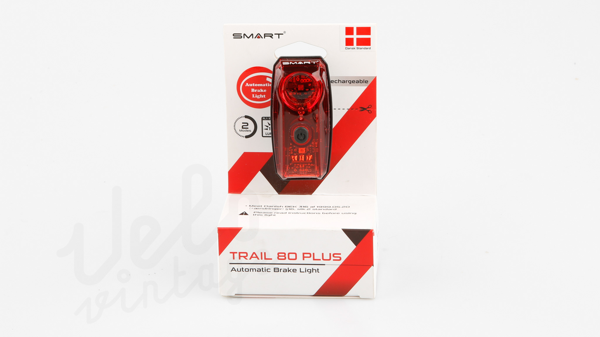 Smart Trail 80 Plus | Baglygte Med Stoplys Funktion | USB – Velovintage