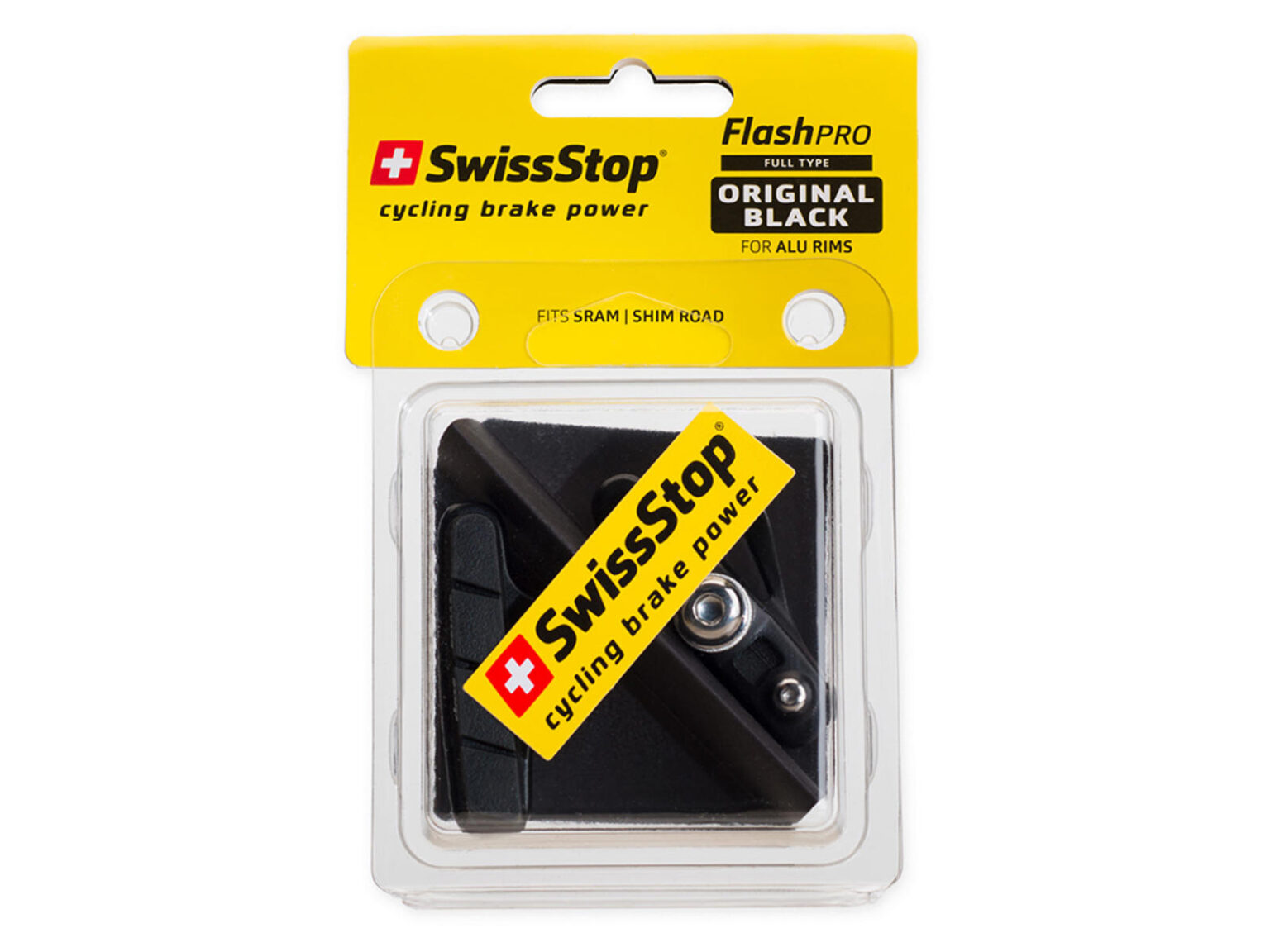 Swissstop Bremsbeläge für Felgenbremse | Full FlashPro Original Schwarz | 2er-Set – Velovintage